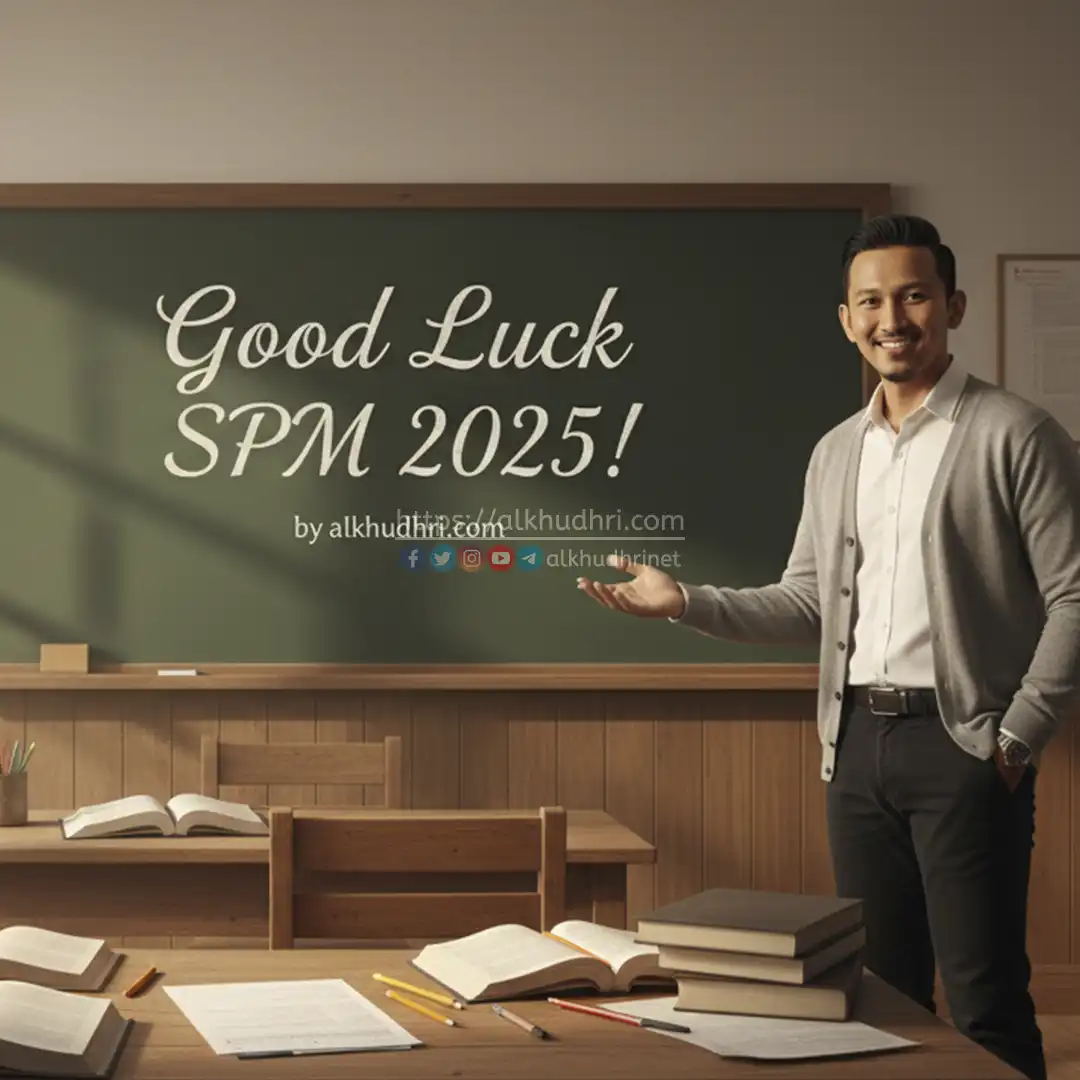 Prompt Imej AI Ucapan Good Luck Untuk SPM 2025 : Pena Hijau